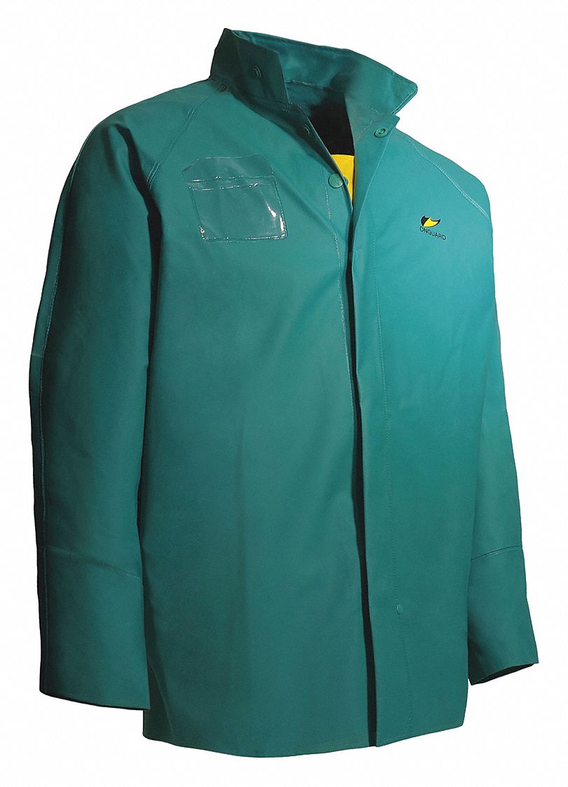 ONGUARD, M, Green, Chemtex Rain Jacket Medium - 41H992|7103200 - Grainger
