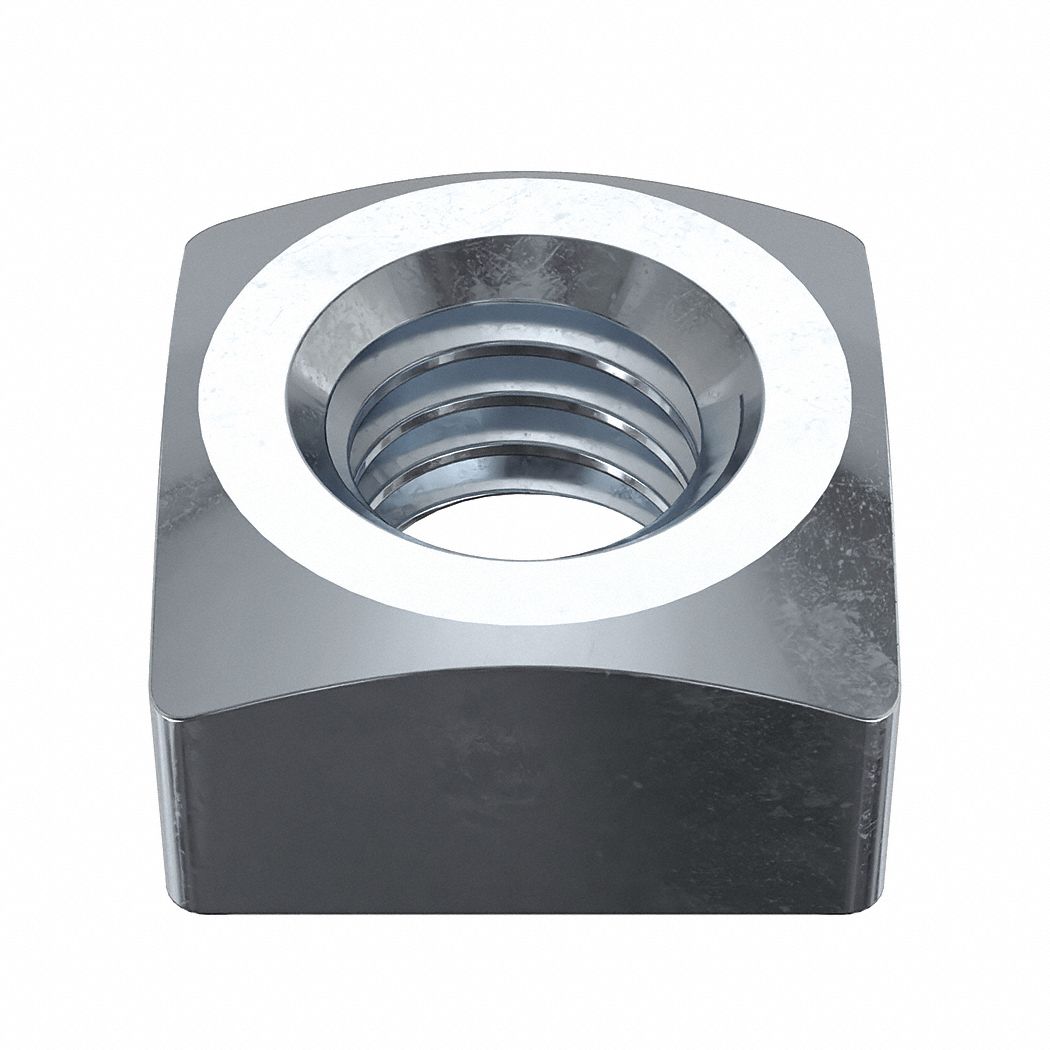 3/8"-16 Thread Size, Steel, Square Nut - 41JV20|U11140.037.0001 - Grainger