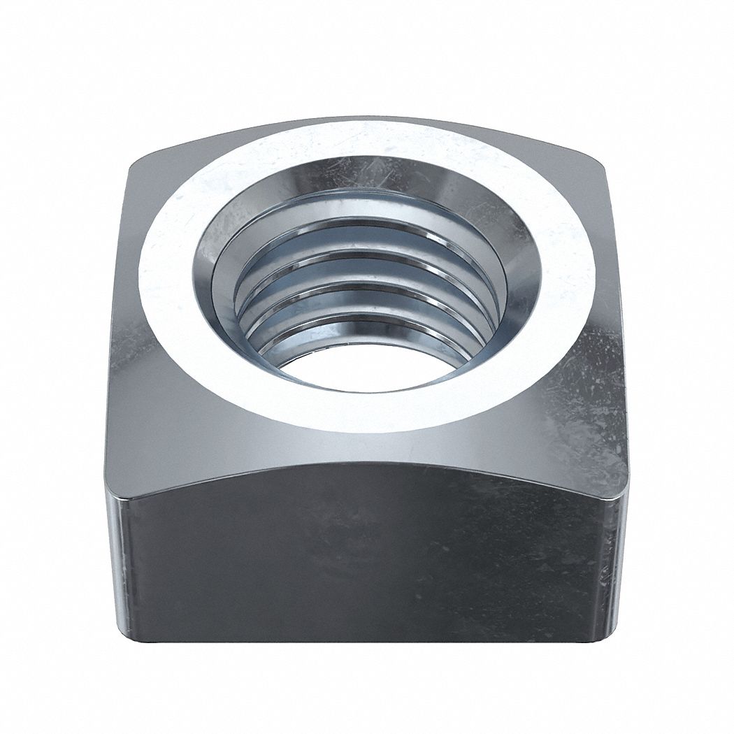 5/8"-11 Thread Size, Steel, Square Nut - 41JV23|U11140.062.0001 - Grainger
