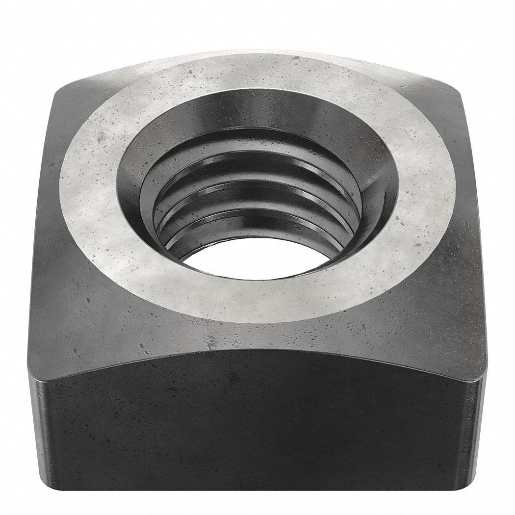 7/16"-14 Thread Size, Steel, Square Nut - 41JV35|U11120.043.0001 - Grainger