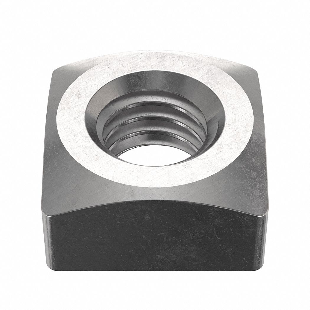 7/16"-14 Thread Size, Stainless Steel, Square Nut - 41JV52|U51096.043. ...