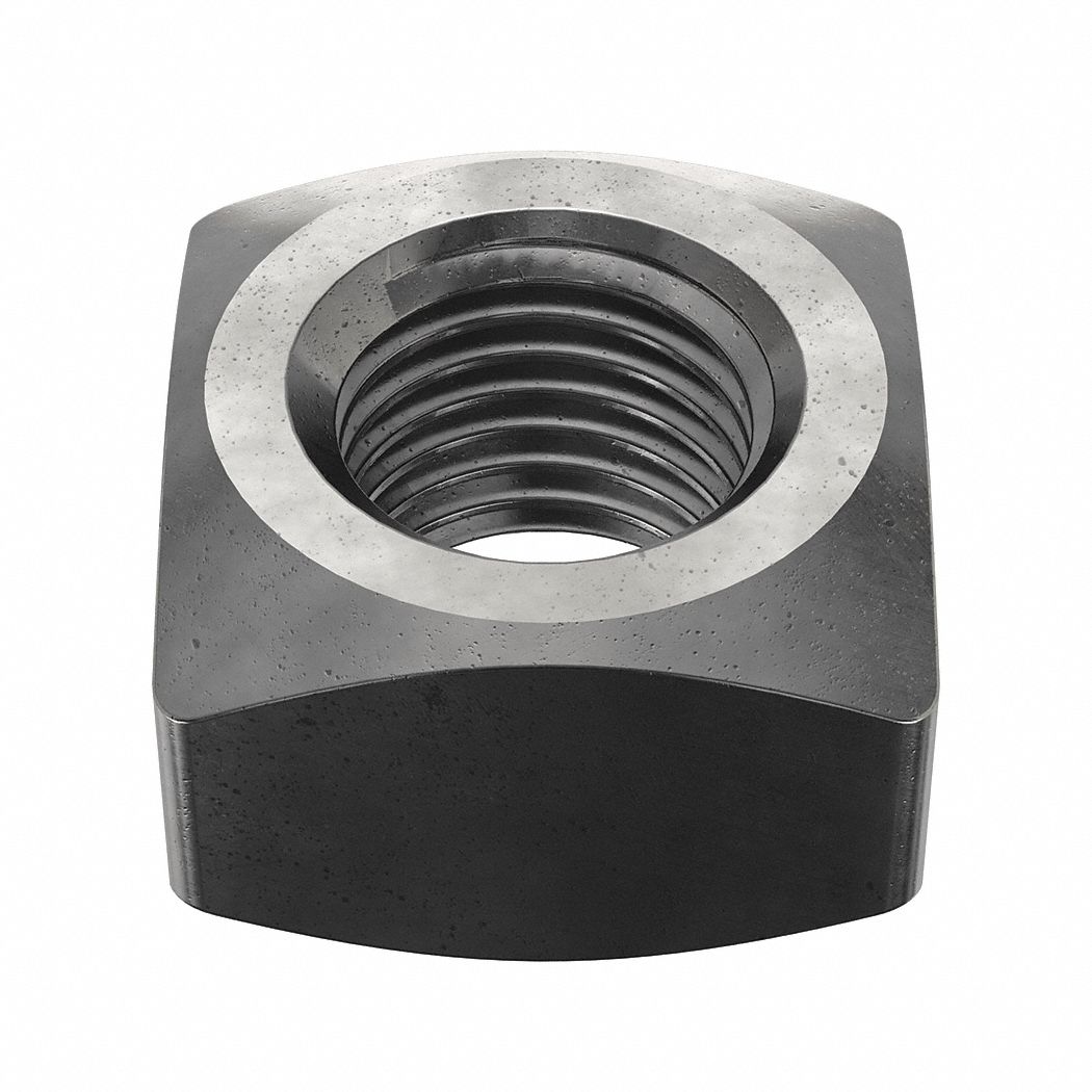 1 1/4"-7 Thread Size, Steel, Square Nut - 41JV70|U11121.125.0001 - Grainger