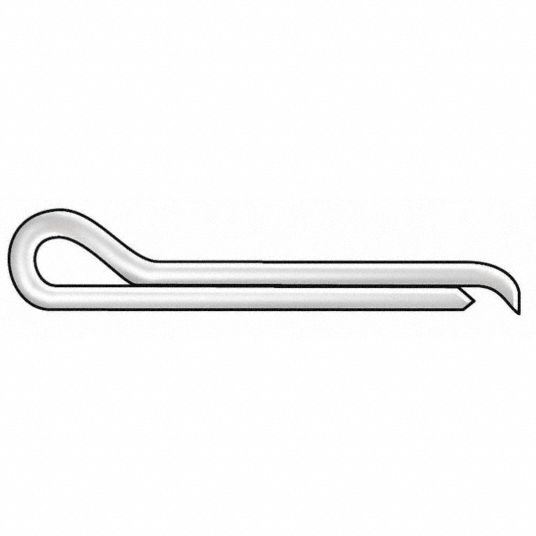 Cotter Pin, Hammerlock, Low Carbon Steel, Zinc Plated, 3/32 in Pin Dia ...