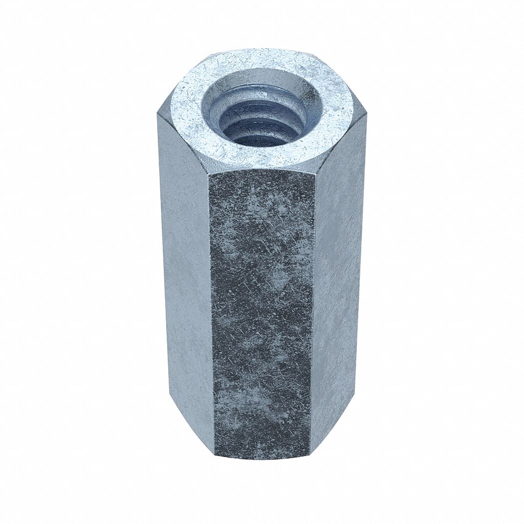 Zinc-Plated, Grade A, Coupling Nut - 41JZ34|U11400.019.0075 - Grainger
