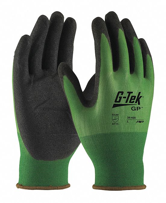 G-Tek Active Grip Black Nitrile,PK12 - Grainger