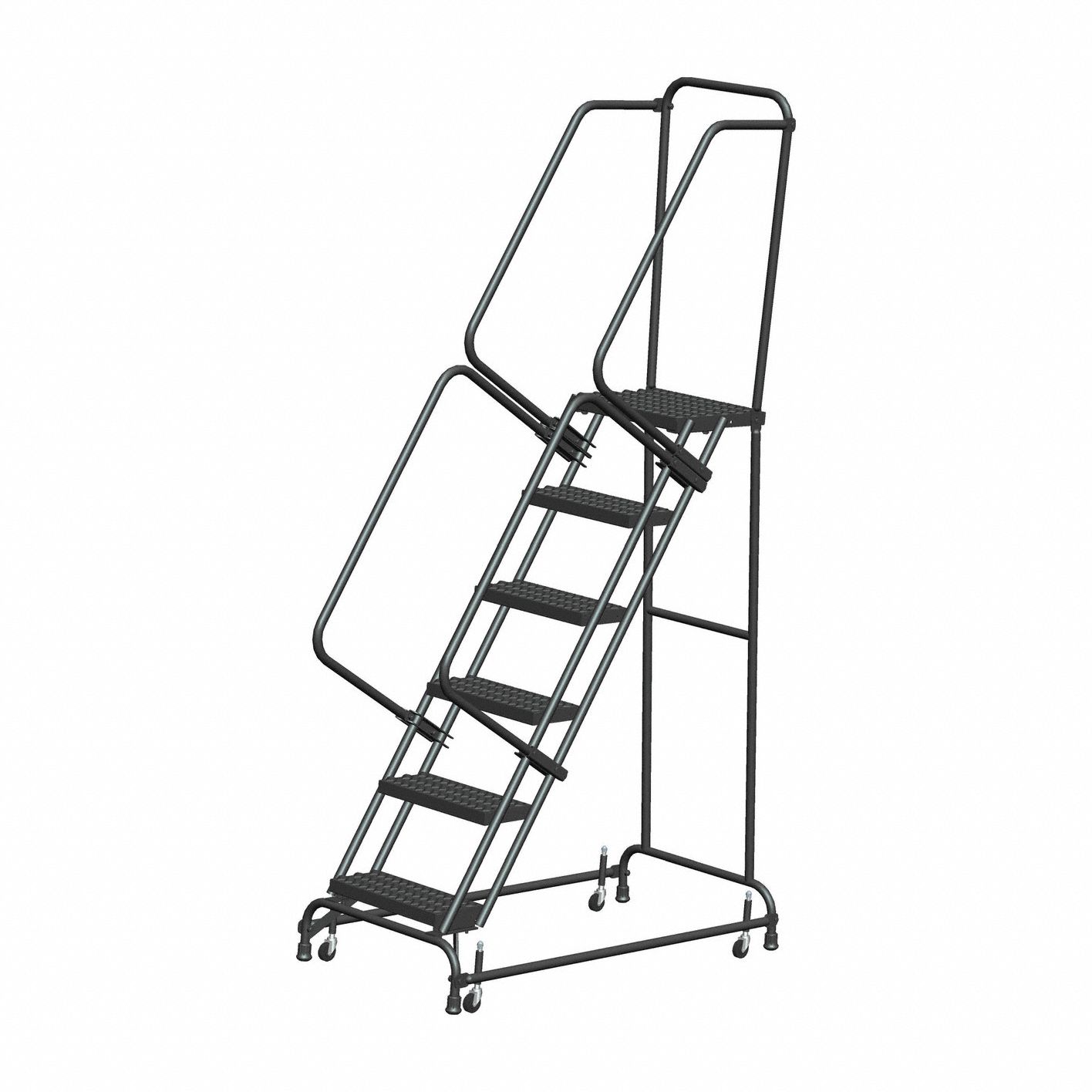 BALLYMORE, No Locking Mechanism, No Handrails, Rolling Ladder,Steel,60 ...