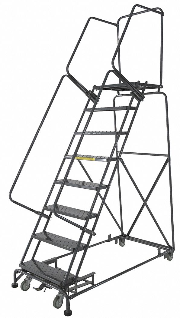 BALLYMORE, 6.7 ft Platform Ht, Unassembled, Rolling Ladder - 41LF70 ...