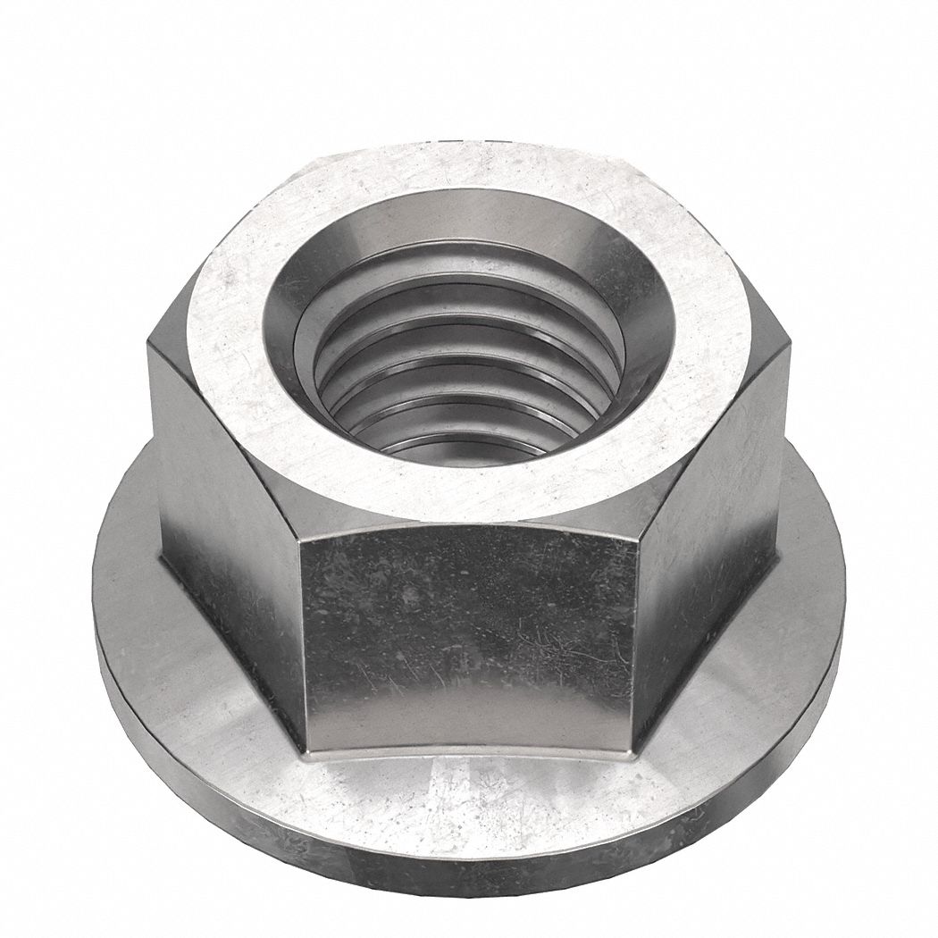 Serrated, 1/2"-13 Thread Size, Lock Nut - 41MG63|U51108.050.0001 - Grainger