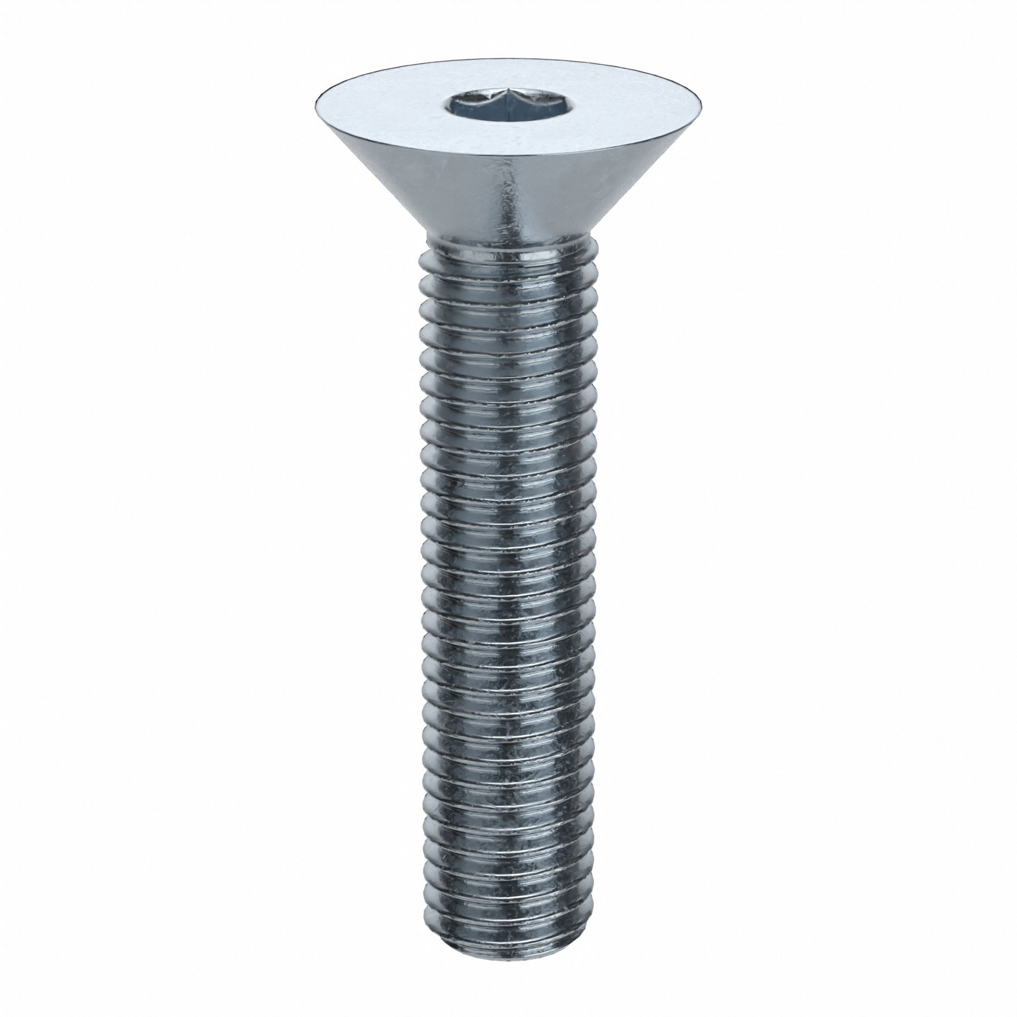 1/4"-28 Thread Size, 1 1/4 in Lg, Socket Flat Head Screw - 41MG84 ...