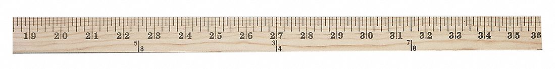 WESTCOTT Ruler, Wood, 36 In. - 41N528|10420 - Grainger