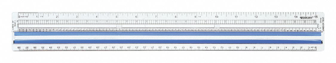 WESTCOTT, 40711, Data Processing Magnifying Ruler, Ruler - 41N620|40711 ...