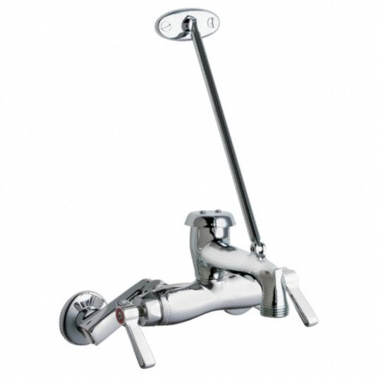 Straight, Lever Faucet Handle Type, 12.00 gpm, Chrome - Grainger