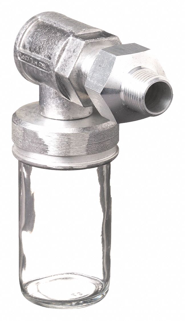 WATCHDOG, 4 oz Capacity, Glass, Closed System Oiler - 41NA53|31818 ...