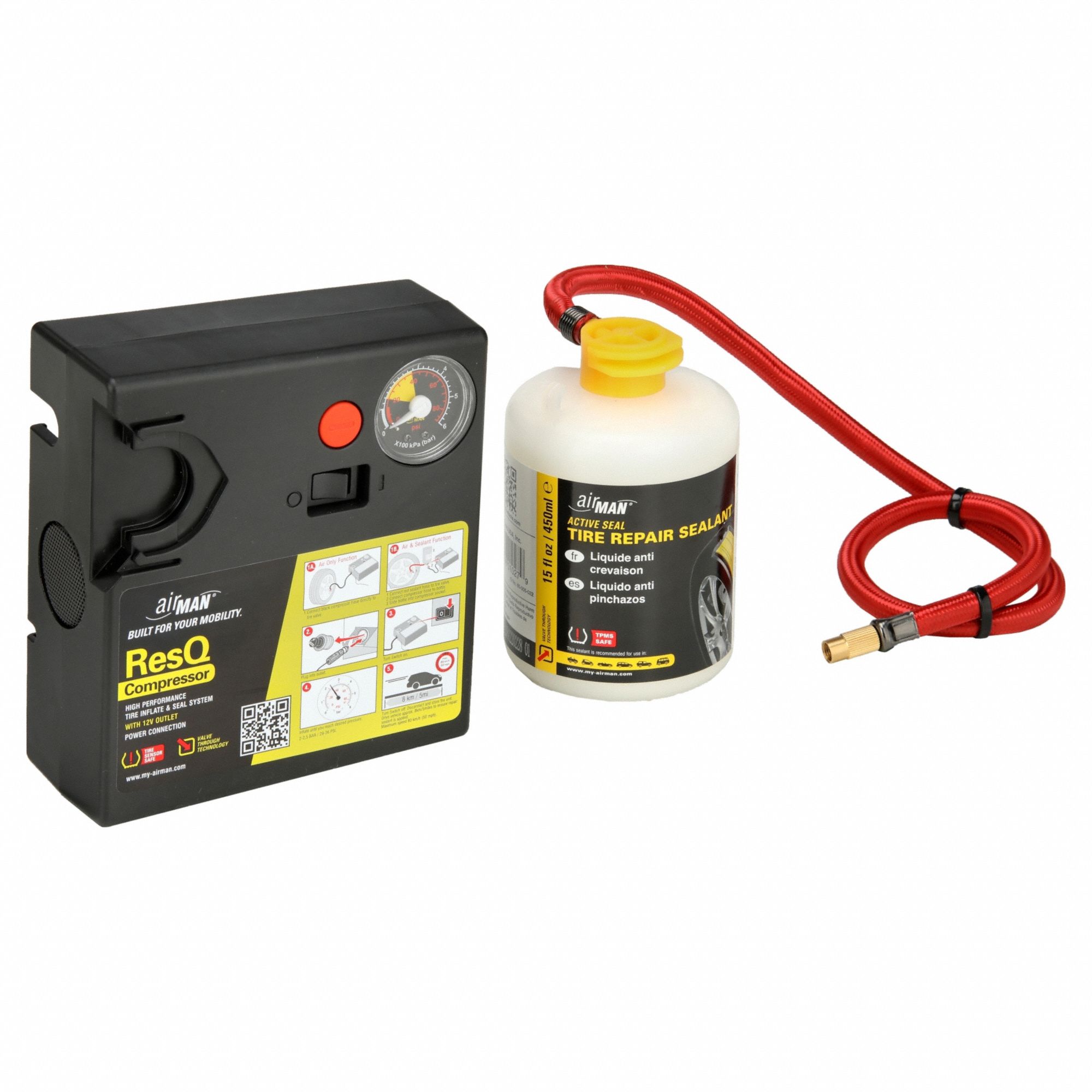 AIRMAN, 55 psi Max Air Pressure, 0 psi Min Air Pressure, Tire Repair ...