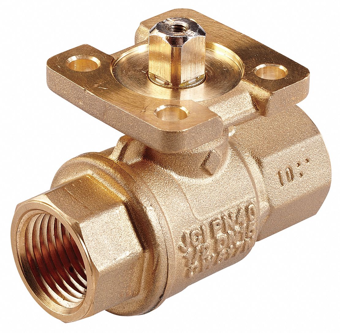 2-Way, 1/2 in Female NPT, HVAC Control Ball Valve - 41P708|VG1245AD ...