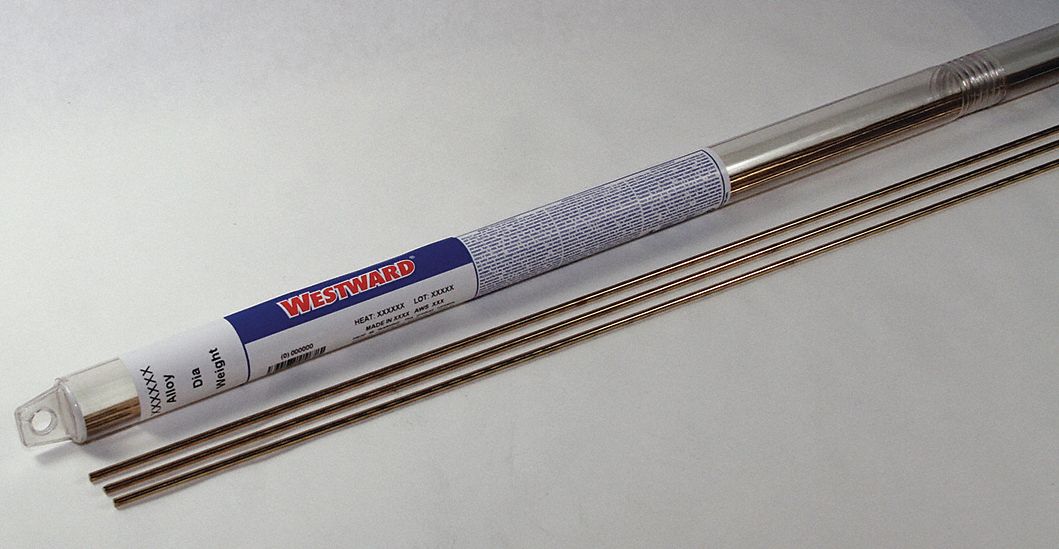 WESTWARD TIG Welding Rod: Copper, ERCuSi-A, 1/16 in x 36 in, 1 lb ...