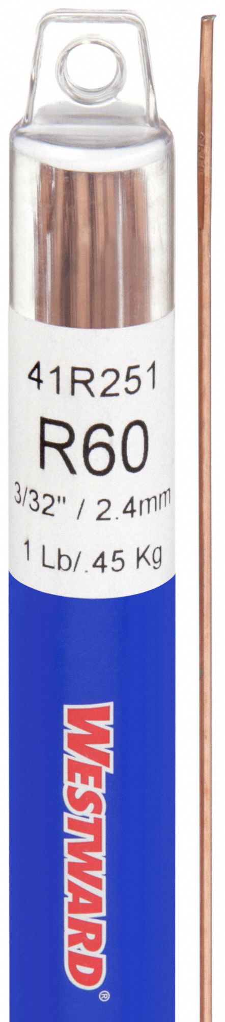 WESTWARD, Carbon Steel, R60, Gas Welding Rod - 41R251|41R251 - Grainger