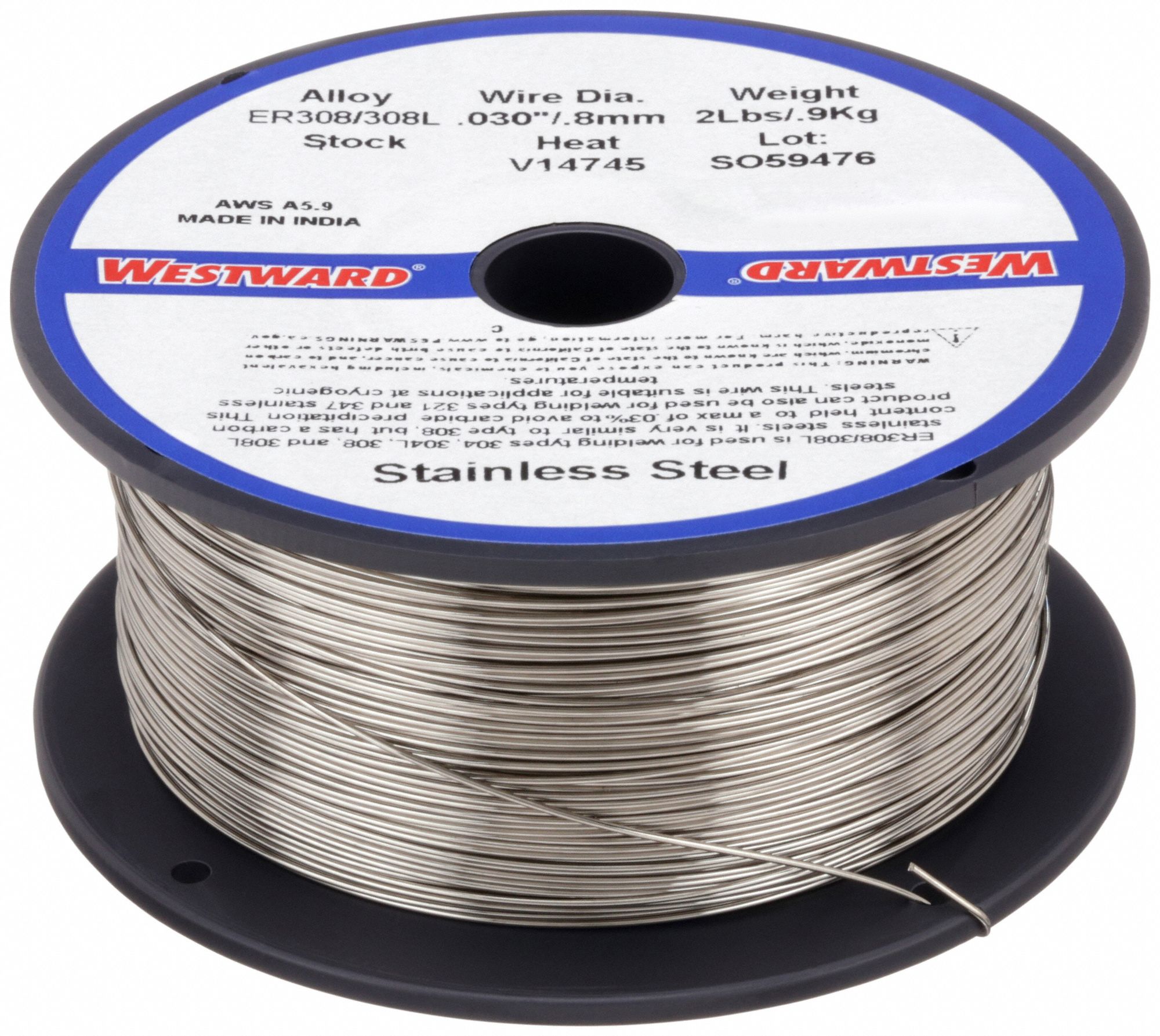WESTWARD, Stainless Steel, ER308/308L, MIG Welding Wire - 41R258|41R258 ...