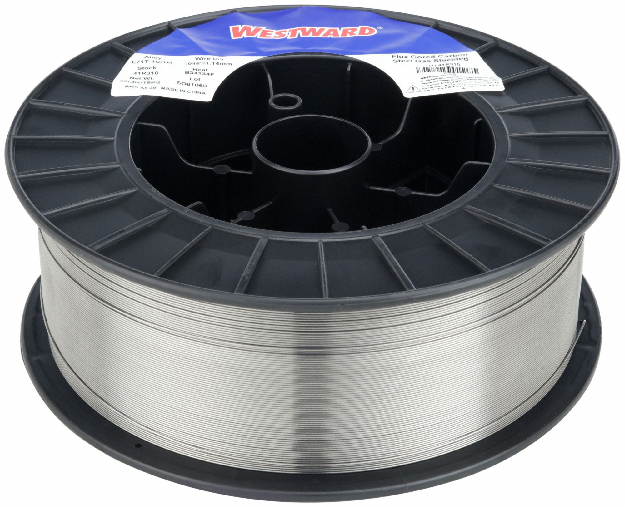WESTWARD, Carbon Steel, E71T-1C/M, Flux-Cored Welding Wire - 41R310 ...
