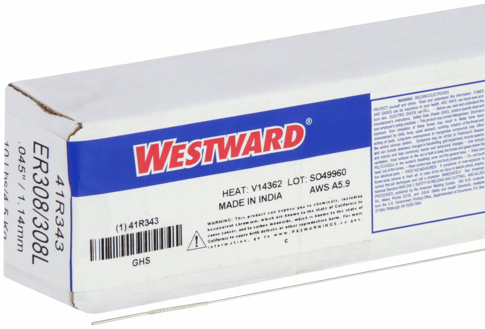 WESTWARD, Stainless Steel, ER308/308L, TIG Welding Rod - 41R343|41R343 ...