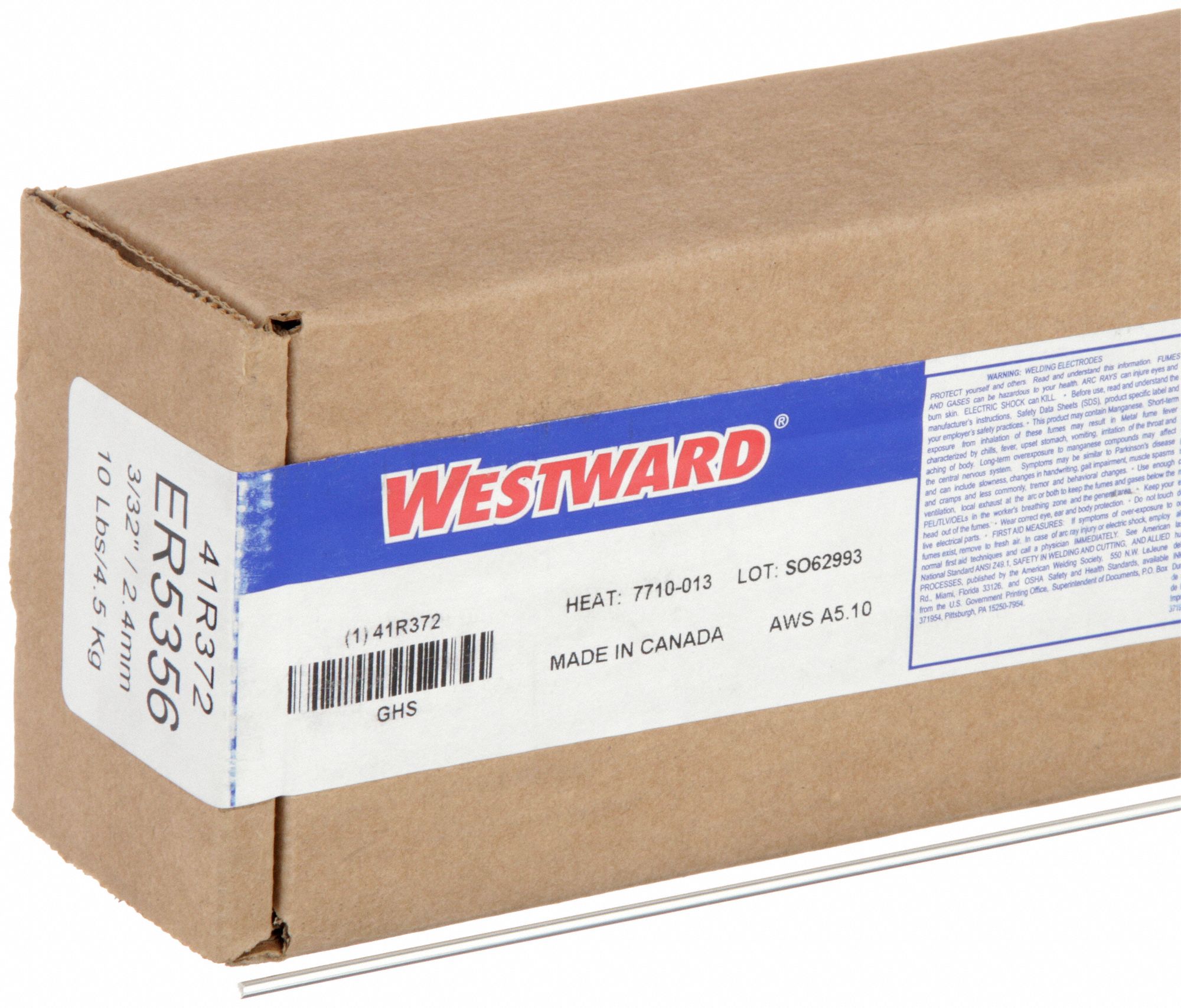 WESTWARD, Aluminum, ER5356, TIG Welding Rod - 41R372|41R372 - Grainger