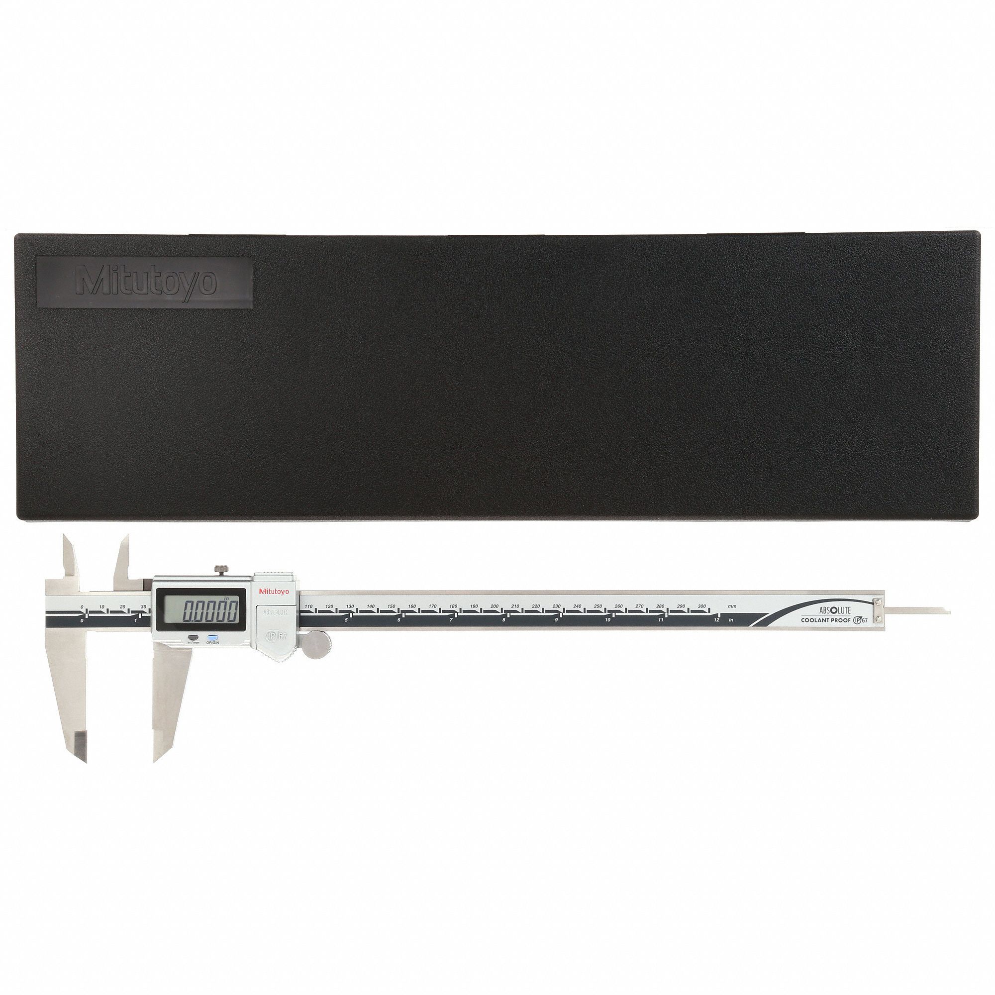 MITUTOYO 4-Way Digital Caliper: 0 in to 12 in/0 to 300 mm Range, IP67 ...