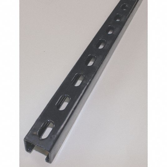CALBOND Strut Channel - Slotted: Steel, Pre-Galvanized, 12 ga Gauge, 10 ...