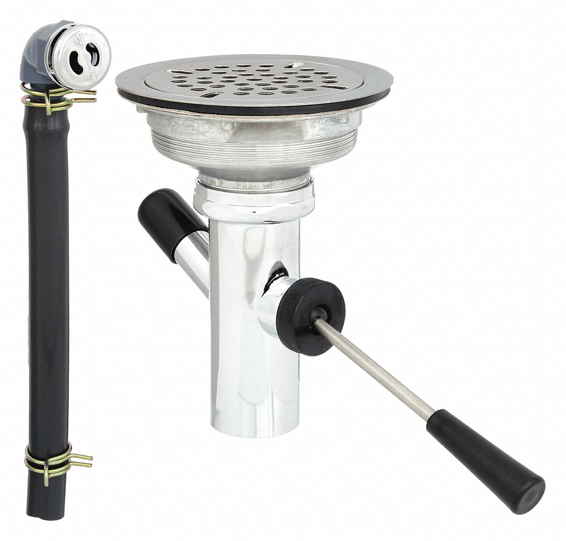 ADVANCE TABCO, 4 1/2 in Overall Dia, 1 1/2 in Pipe Dia, Drain Assembly ...