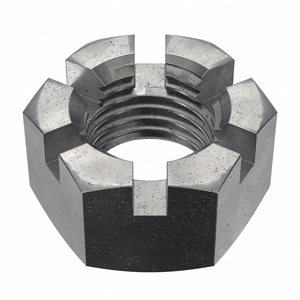Slotted Castle, Std Hex, Castle Nut - 41TZ53|U12005.200.0001 - Grainger