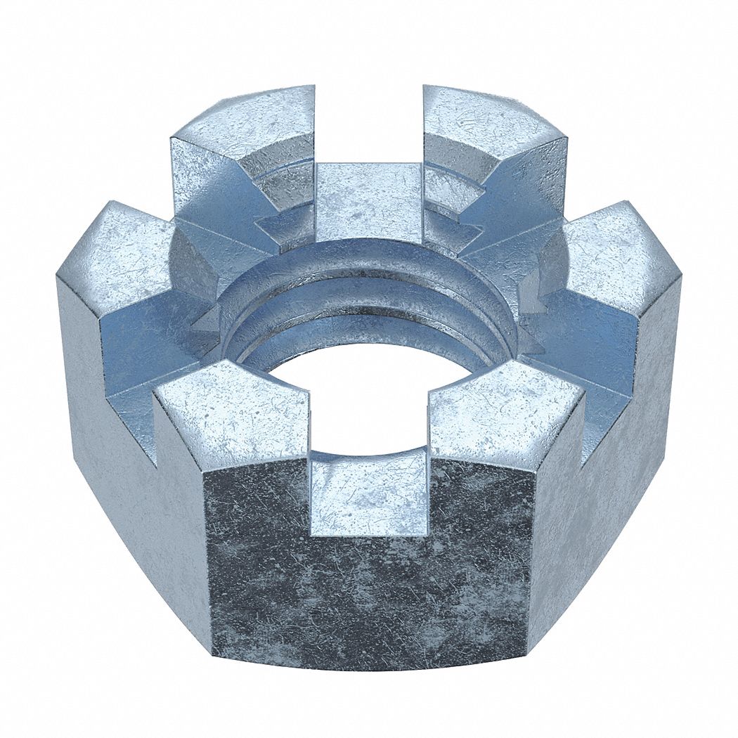 Slotted Castle, Std Hex, Castle Nut - 41TZ58|U12006.050.0001 - Grainger