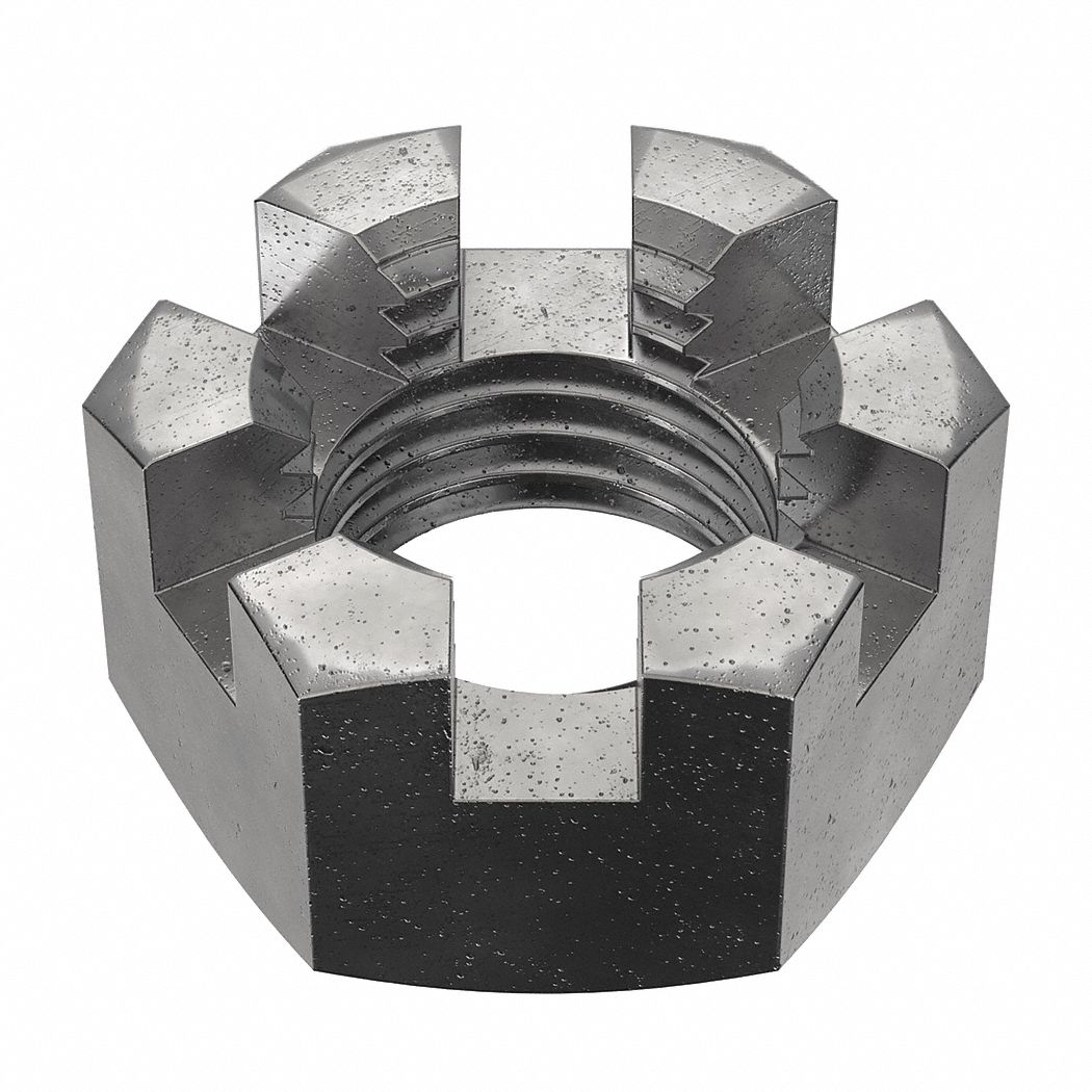 Slotted Castle, Std Hex, Castle Nut - 41TZ66|U12020.037.0001 - Grainger
