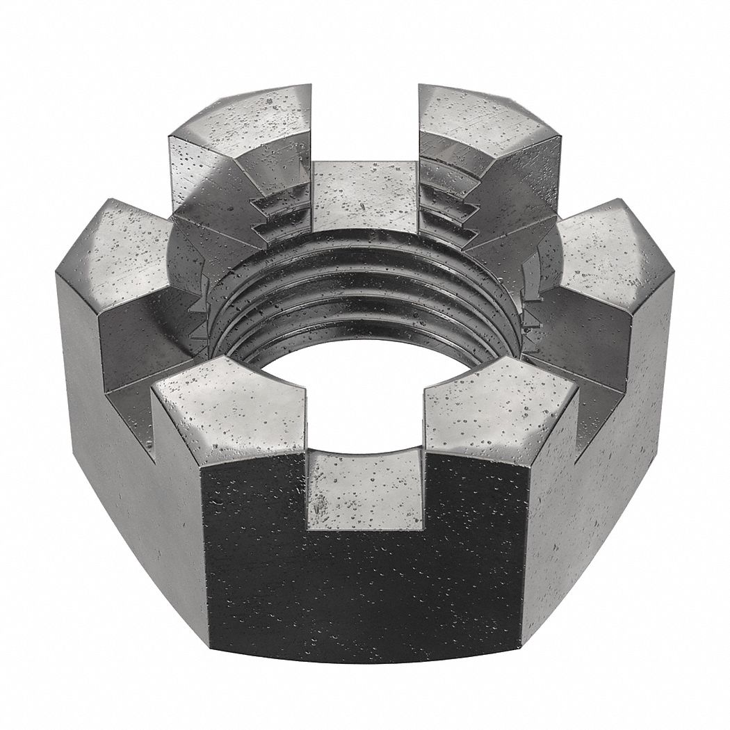 Slotted Castle, Std Hex, Castle Nut - 41TZ68|U12020.050.0001 - Grainger