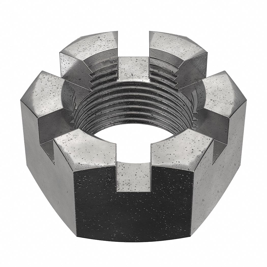 Slotted Castle, Std Hex, Castle Nut - 41TZ73|U12020.100.0001 - Grainger