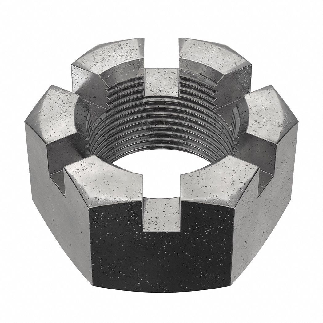 Slotted Castle, Std Hex, Castle Nut - 41TZ86|U12025.137.0001 - Grainger