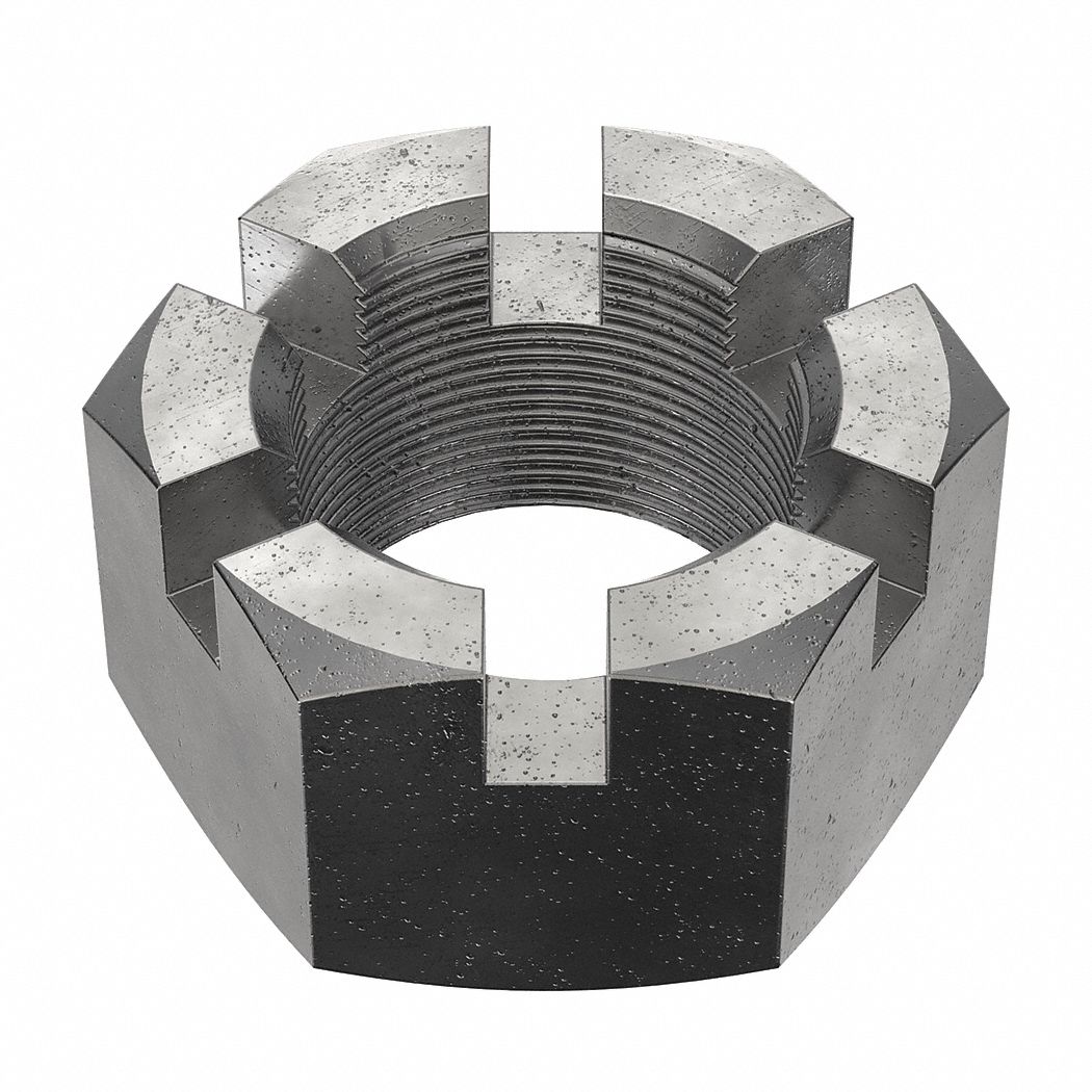 Slotted Castle, Std Hex, Castle Nut - 41TZ89|U12025.200.0001 - Grainger