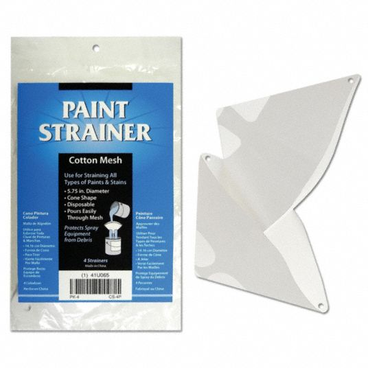 DEROYAL, 5 in Lg, 3 in Wd, Cone Paint Strainer - 41U065|CS-4P - Grainger