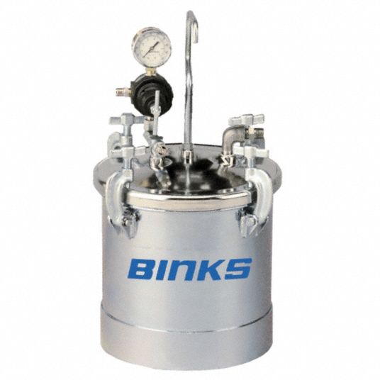 BINKS, Steel, 10 L Capacity, Paint Tank - 41U068|83C-210 - Grainger