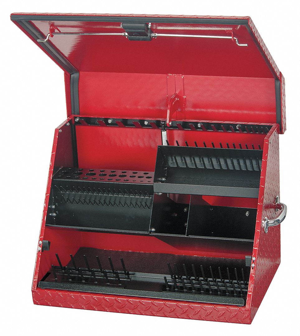 Aluminum Tread, Portable Tool Box, 26 in Overall Width, 17 3/8 in ...
