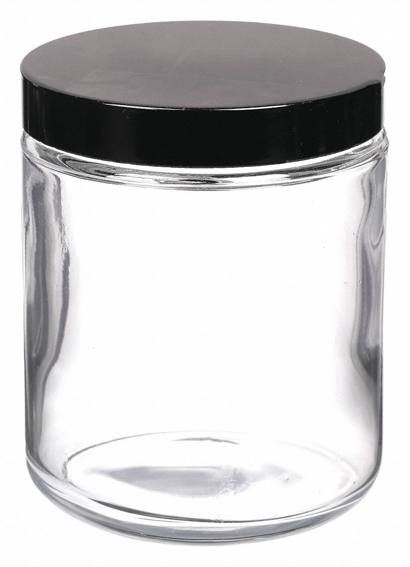 Glass, 240 mL Capacity - mL, Safety Coated Jar - 41W198|GLC-02242 ...