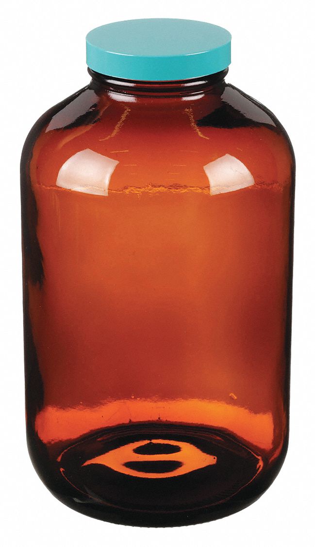 Glass, 2.5 L Capacity - mL, Packer Bottle - 41U301|GLC-05941 - Grainger