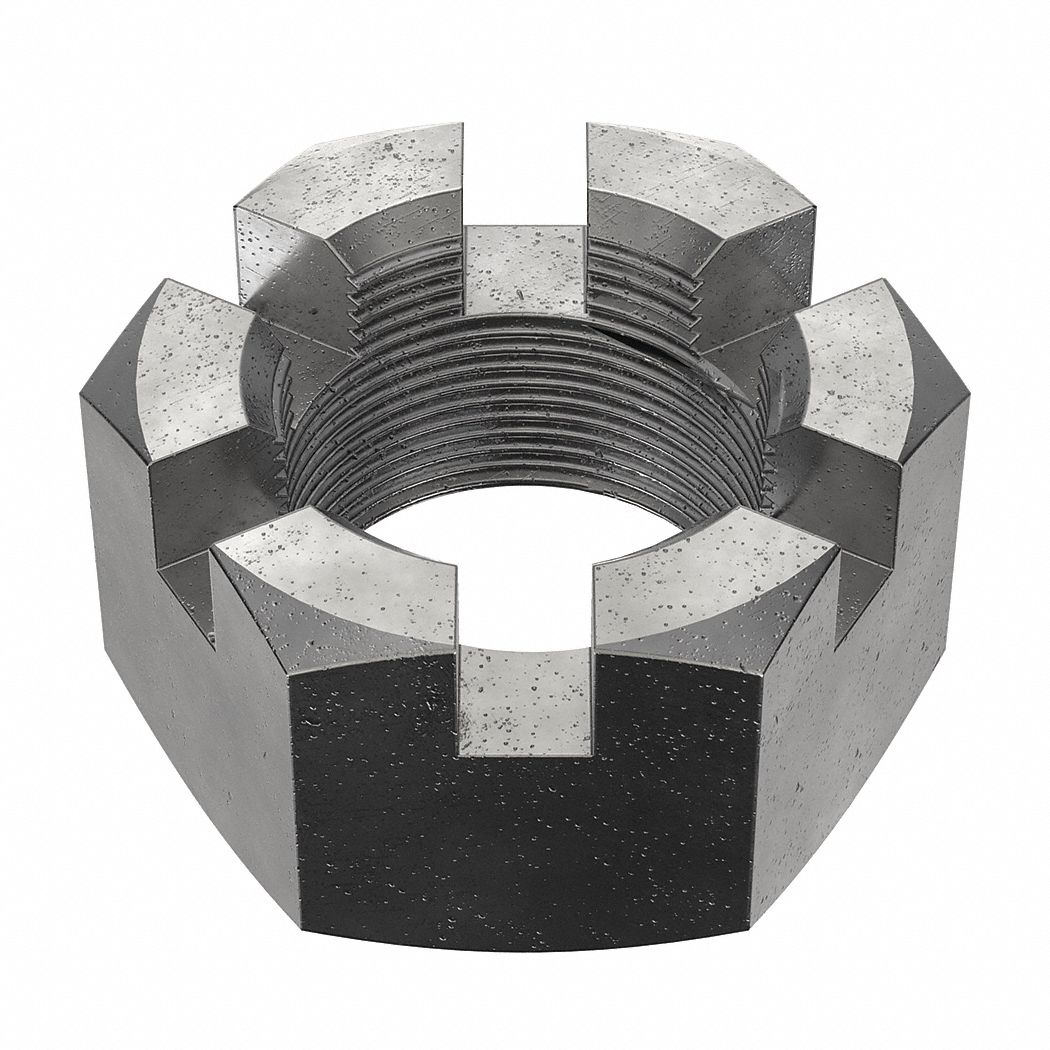 Slotted Castle, Std Hex, Castle Nut - 41UA04|U12035.175.0001 - Grainger