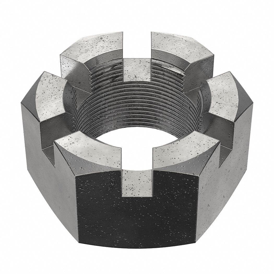 Slotted Castle, Std Hex, Castle Nut - 41UA05|U12035.200.0001 - Grainger