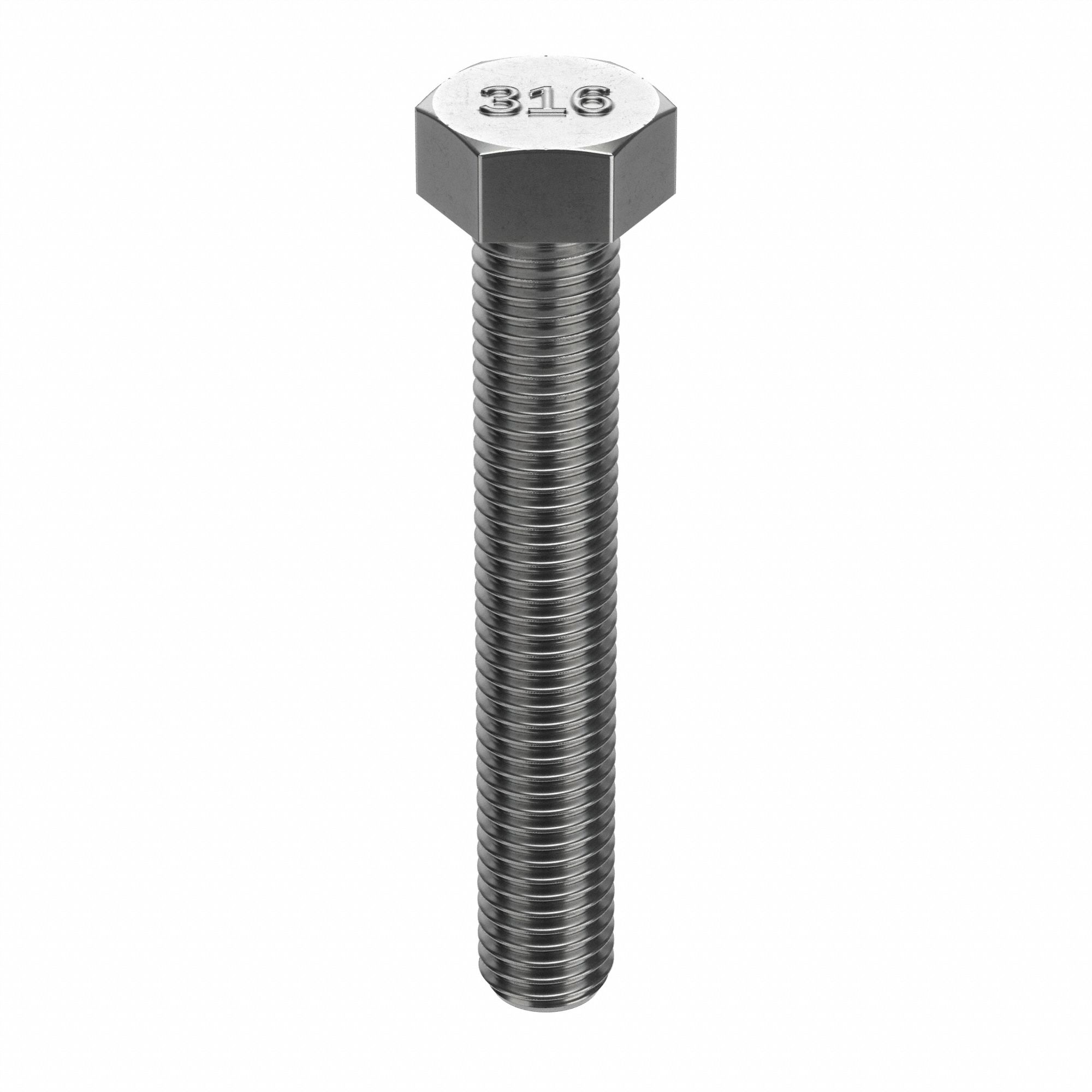 Stainless Steel, A4, Hex Head Cap Screw - 41UJ11|U55010.062.0600 - Grainger