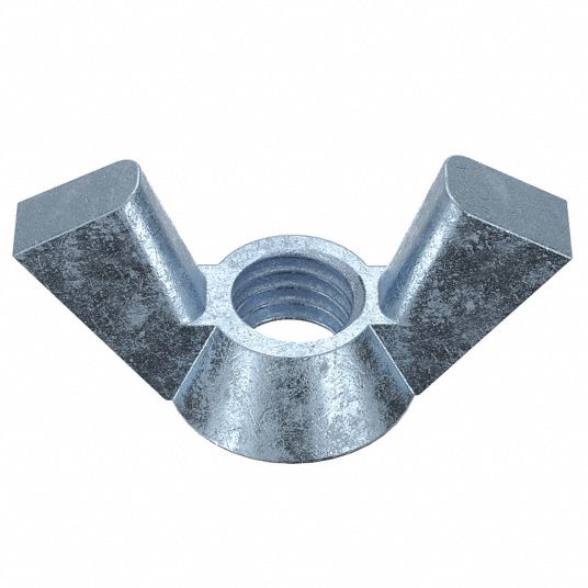 1/2"-13 Thread Size, Steel, Wing Nut - 41VA27|U16250.050.0001 - Grainger