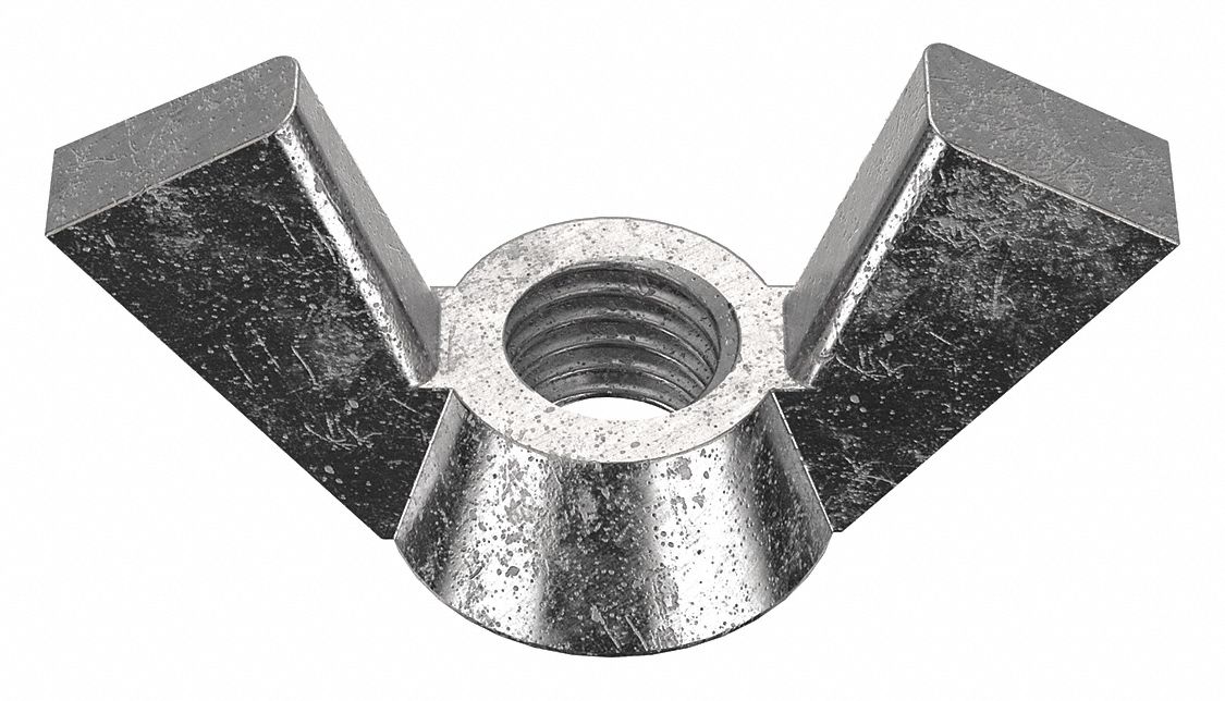 5/8"-11 Thread Size, Stainless Steel, Wing Nut - 41VA60|U51810.062.0001 ...