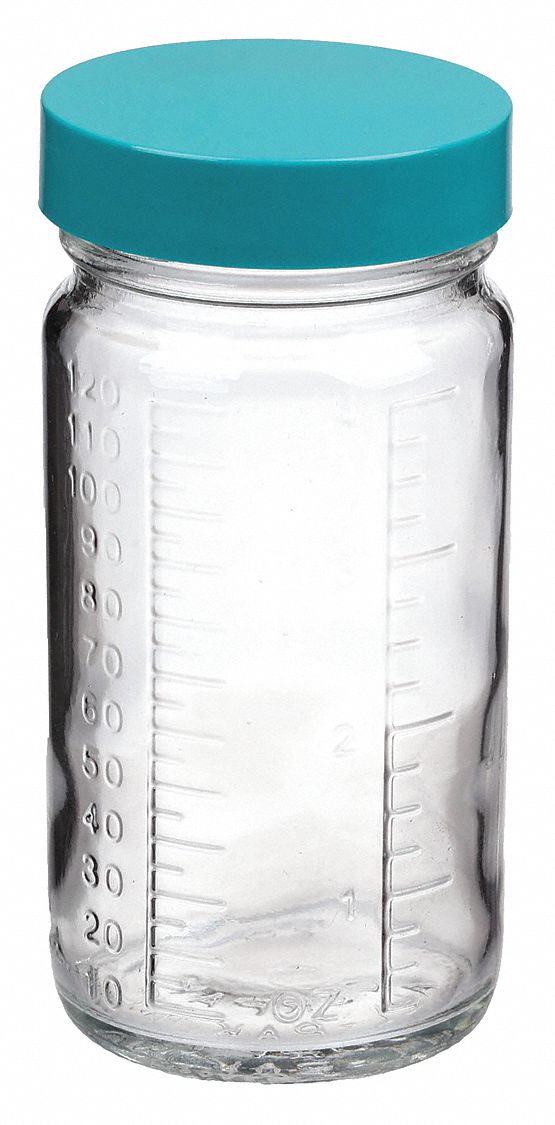 Glass, 120 mL Capacity - mL, Precleaned Bottle - 41W097|GLC-01507 ...