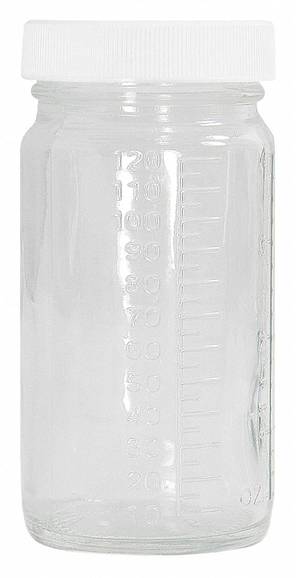 Glass, 120 mL Capacity - mL, Bottle - 41W222|GLC-05090 - Grainger