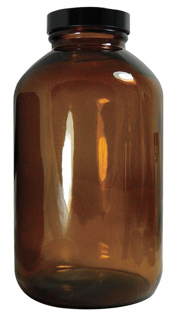 Glass, 120 mL Capacity - mL, Packer Bottle - 41W186|GLC-02195 - Grainger