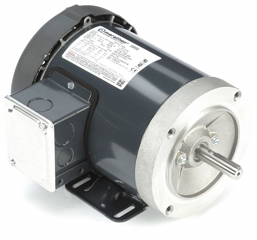 MARATHON MOTORS, Totally Enclosed Fan Cooled, C-Face/Rigid Base Mount ...