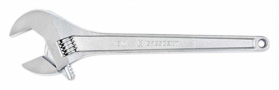 CRESCENT, Adjustable Wrench,18 in.,Chrome Finish - 41WL75|AC218BK ...